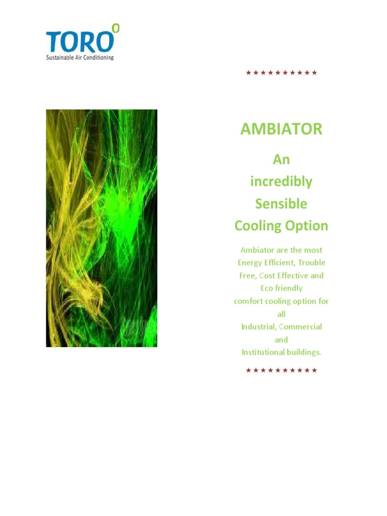 Brochure - Toro Ambiator Two Stage | PDF | Air Conditioning | Heat ...