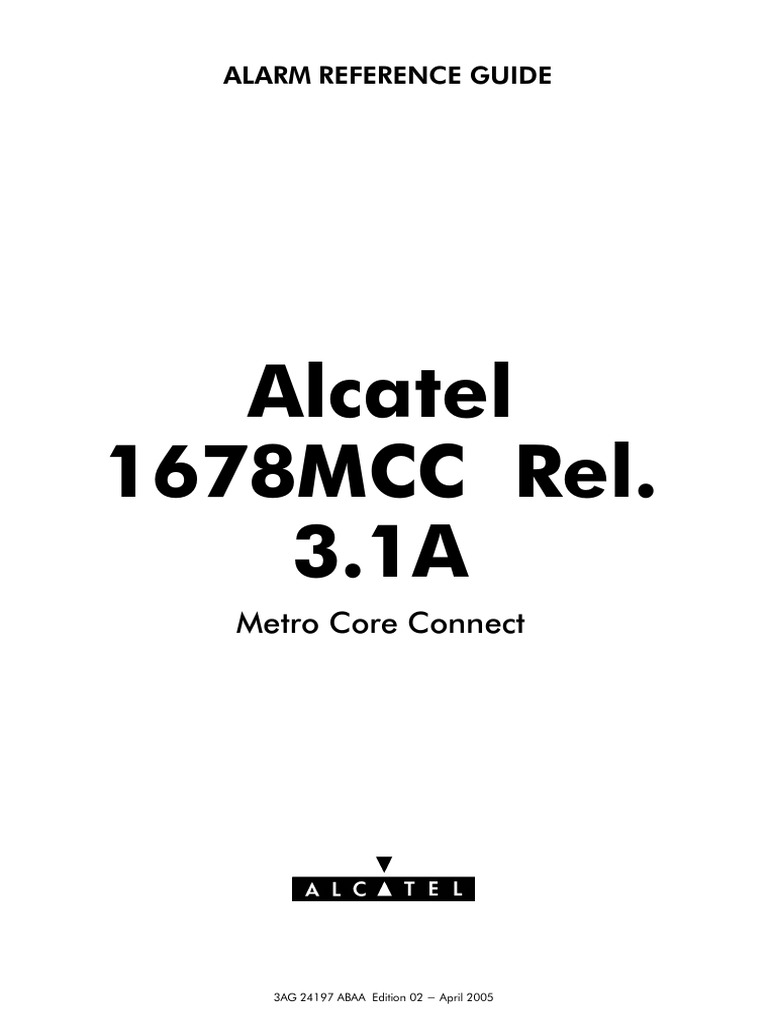 Alcatel 1678MCC Rel. 3.1A: Metro Core Connect | PDF | Electrostatic ...
