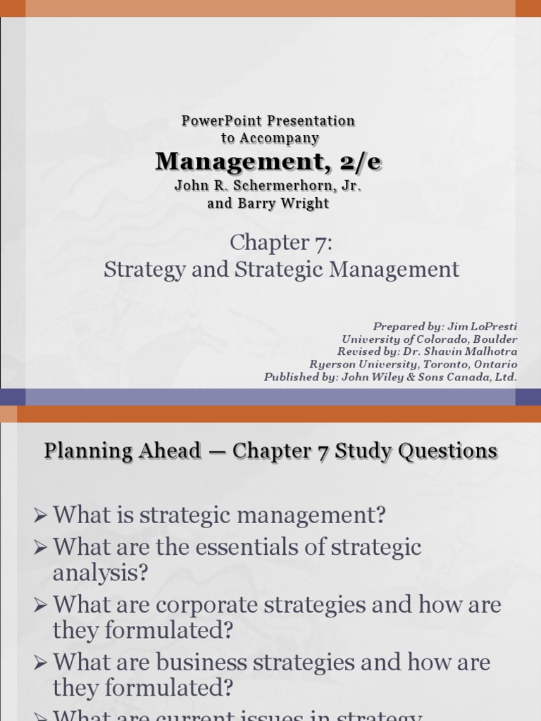 Management, 2/e: Strategy and Strategic Management | PDF | Competition ...
