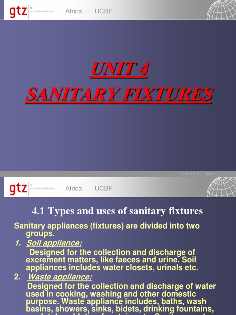 ch 4. Sanitary fixtures.pdf | Toilet | Domestic Implements