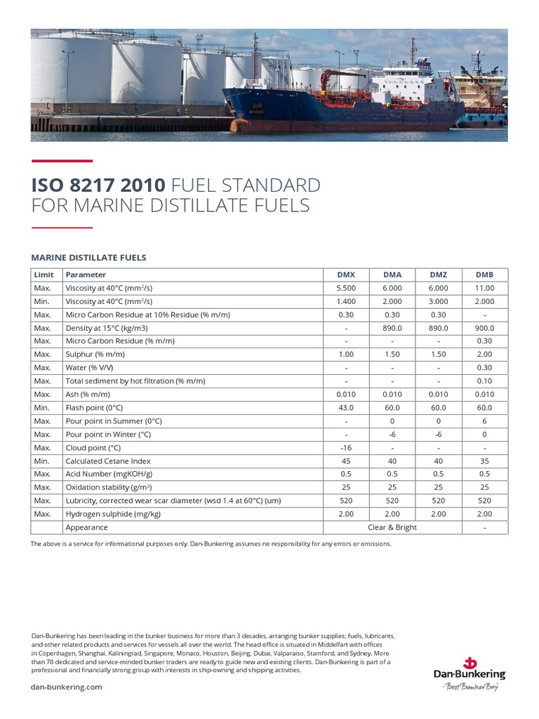 Iso 8217 2010 Fuel Standard: For Marine Distillate Fuels | Download ...
