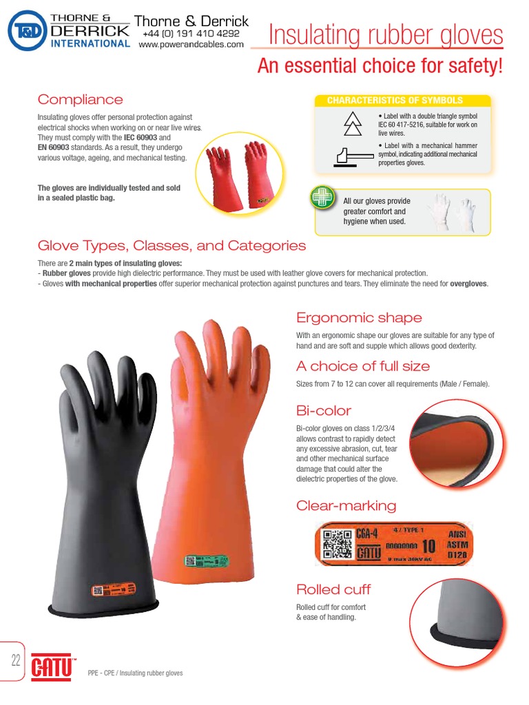Insulating Gloves Specifications and Classes | PDF | Insulator ...