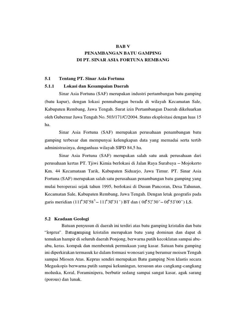 PT Sinar Asia Fortuna | PDF