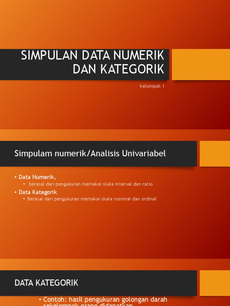Simpulan Data Numerik Dan Kategorik 1 | PDF