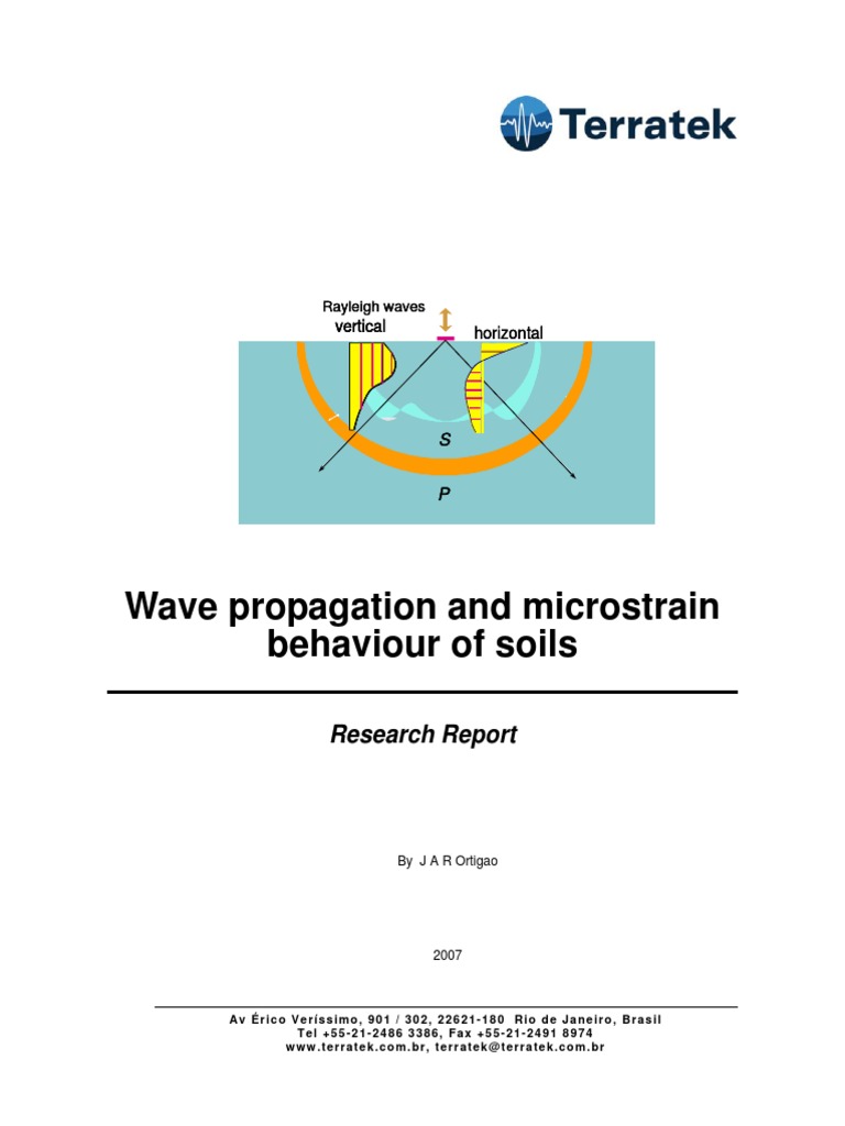 Wave Propagation in Soils Terratek Report PDF | PDF | Waves | Young's ...