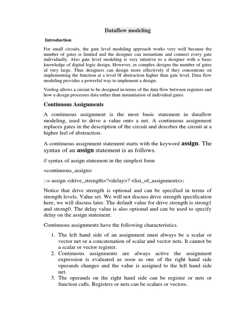 Dataflow Modeling | PDF | Logic Gate | Computer Programming
