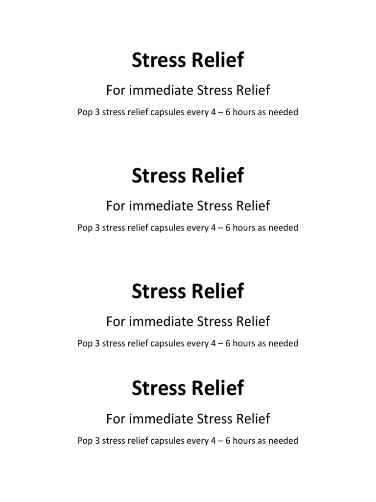 Stress Relief | PDF