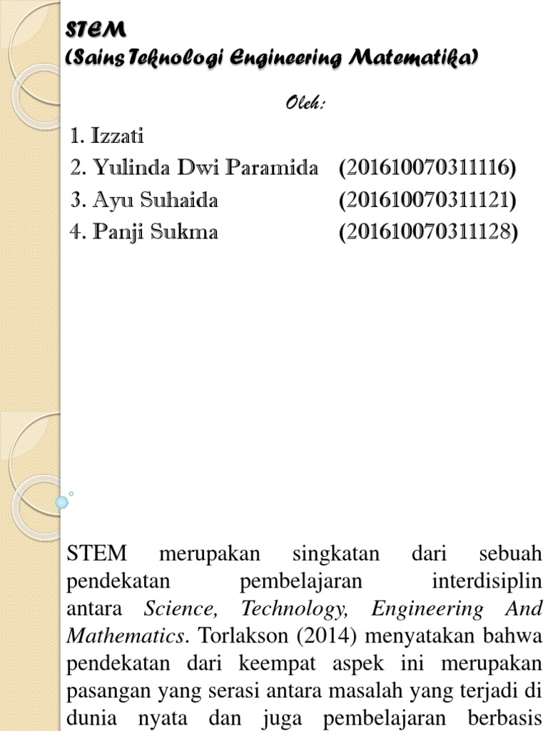 Memahami Konsep dan Pendekatan STEM | PDF