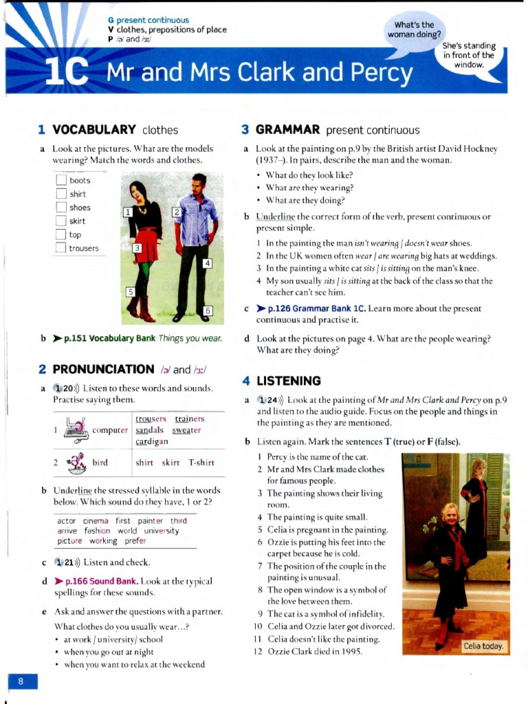 Vocabulary Grammar: Clothes Present Continuous | PDF | Clothing ...