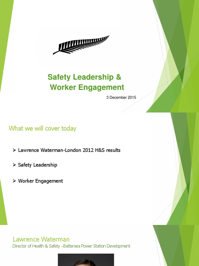 Safety Leadership & Worker Engagement: 3 December 2015 | Occupational ...