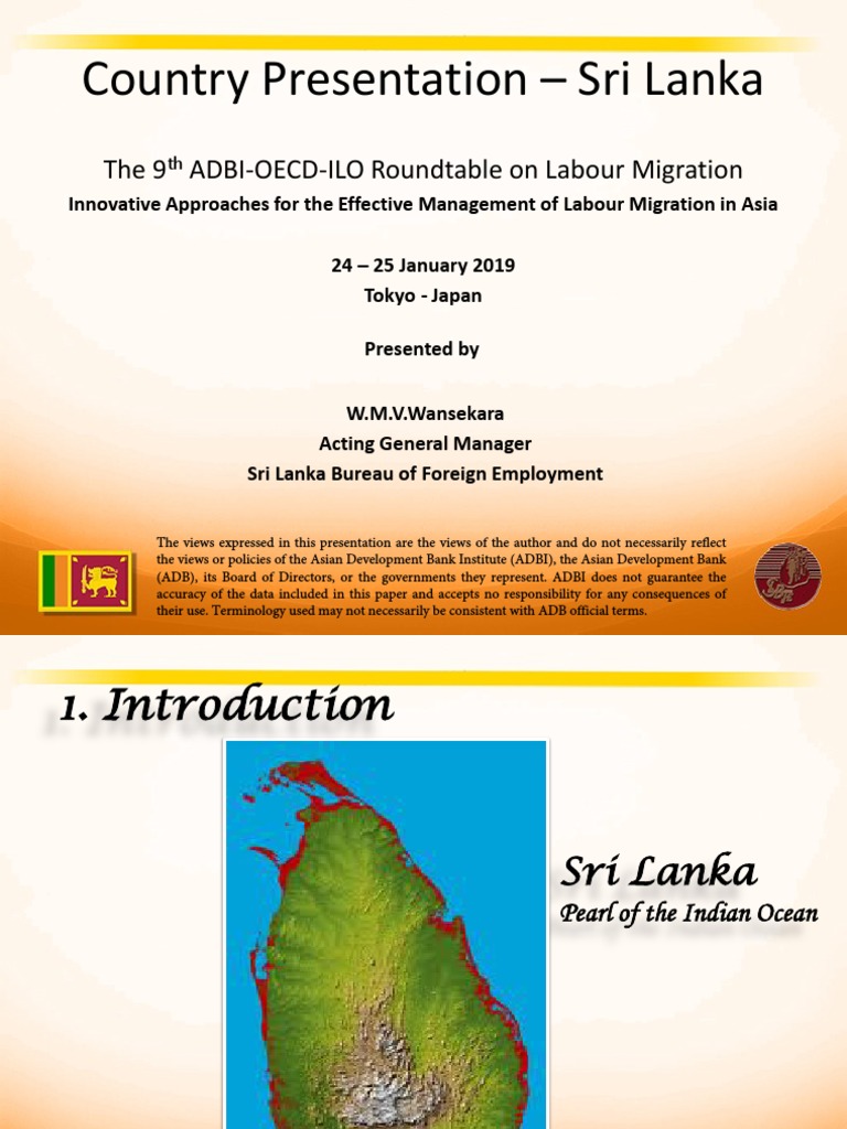 Sri Lanka Country Presentation | PDF | Sri Lanka | Asia