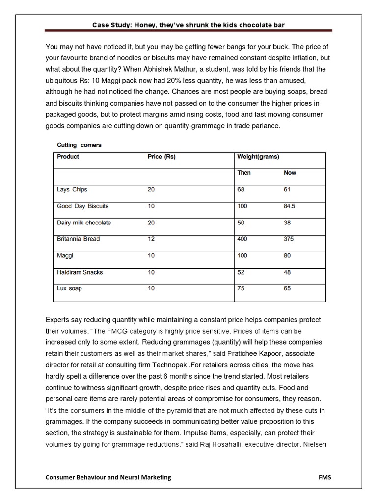 Case Study | Download Free PDF | Consumer Behaviour | Retail