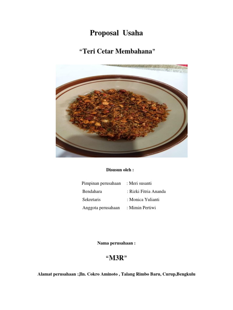 Proposal Mimin | PDF