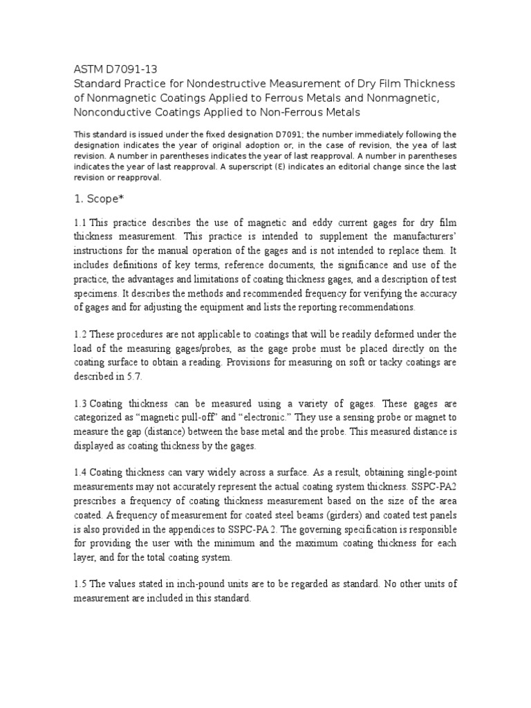 Astm d7091 13 | PDF | Calibration | Materials
