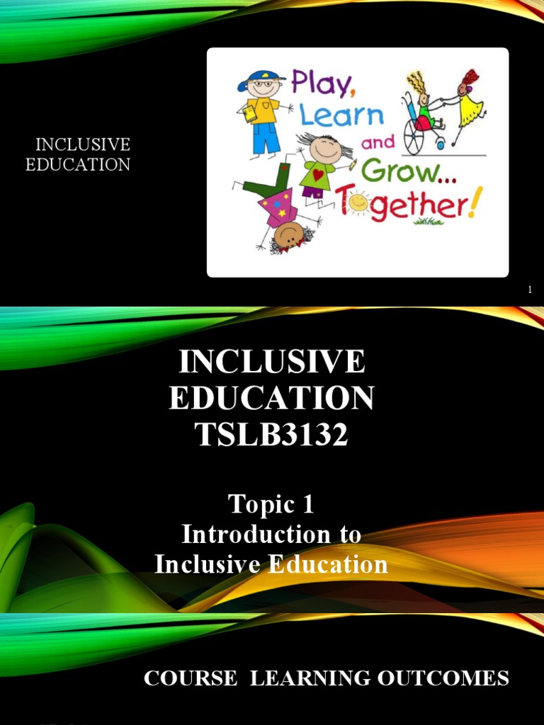 T1 (Introduction to Inclusive Education).pdf | Inclusion (Education ...