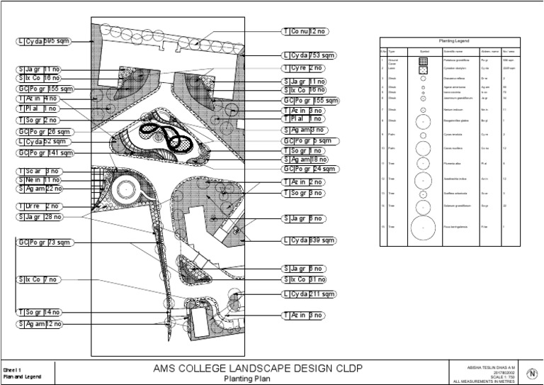 Ams College Landscape Design CLDP: Planting Plan | PDF | Trees ...