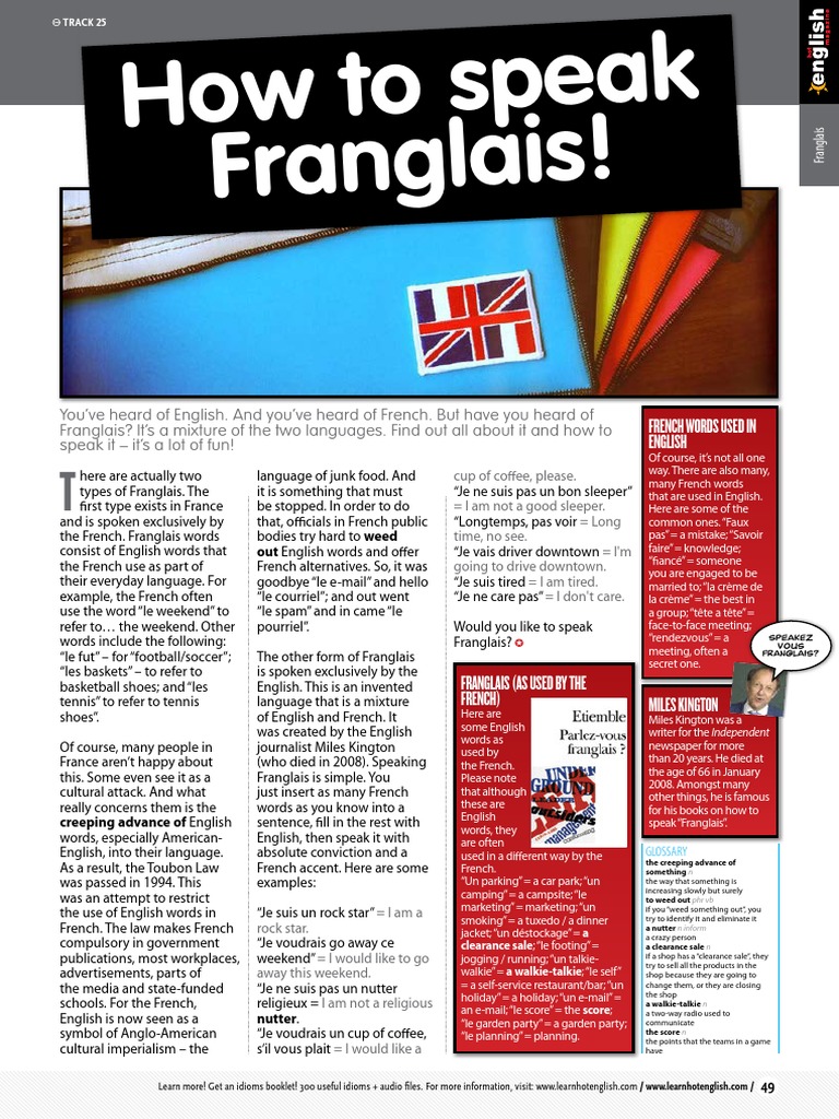 Understanding Franglais: An Exploration of the Hybrid Language ...