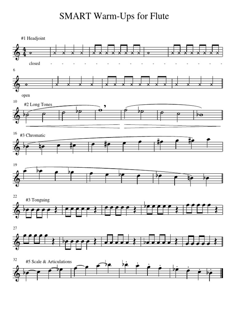 Smart Warm-Ups for Flute | PDF
