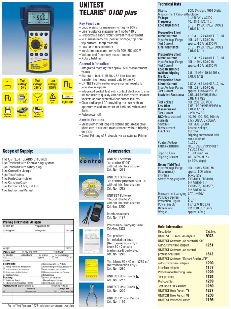 Telaris 0100 Plus PDF | PDF | Electrical Resistance And Conductance ...