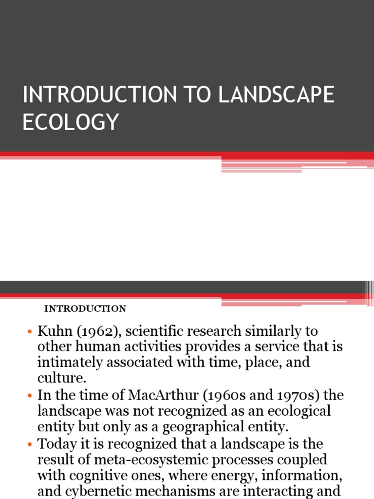 Overview of Landscape Ecology Concepts | PDF | Ecology | Landscape