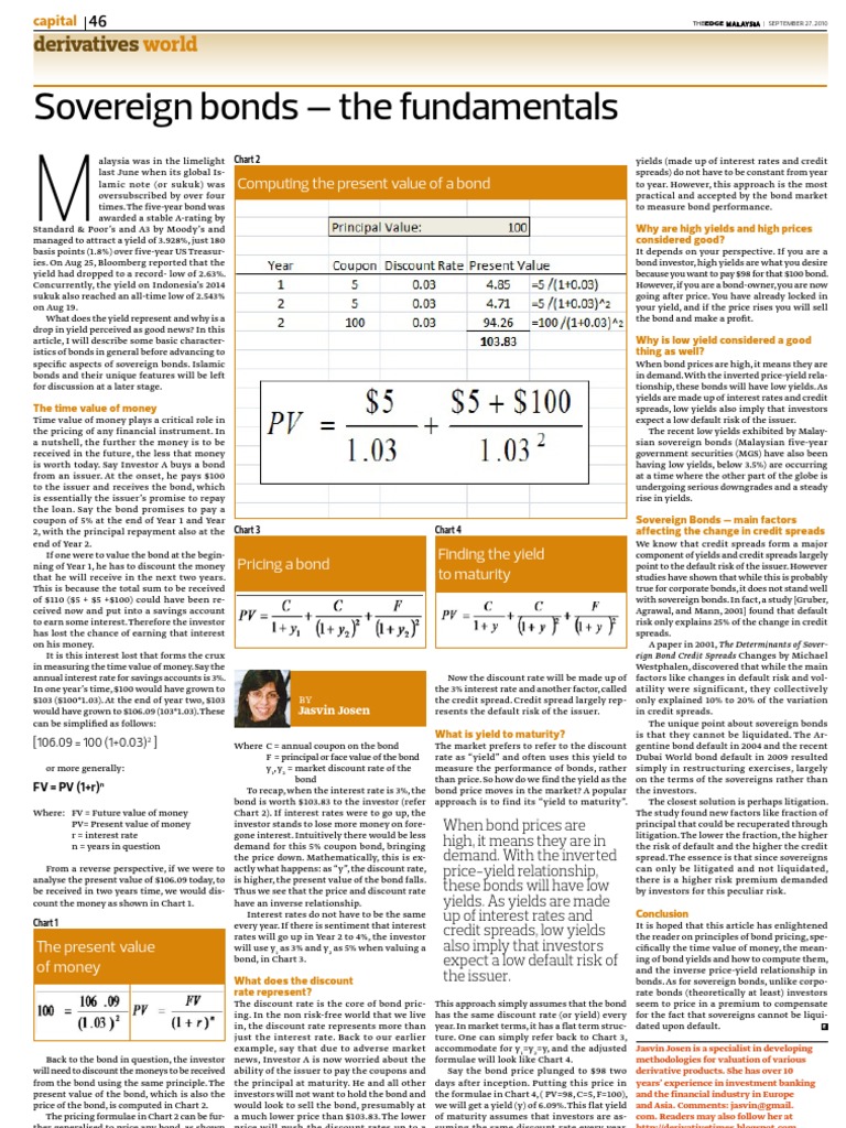 Sovereign Bonds - The Fundamentals | PDF | Bonds (Finance) | Yield ...