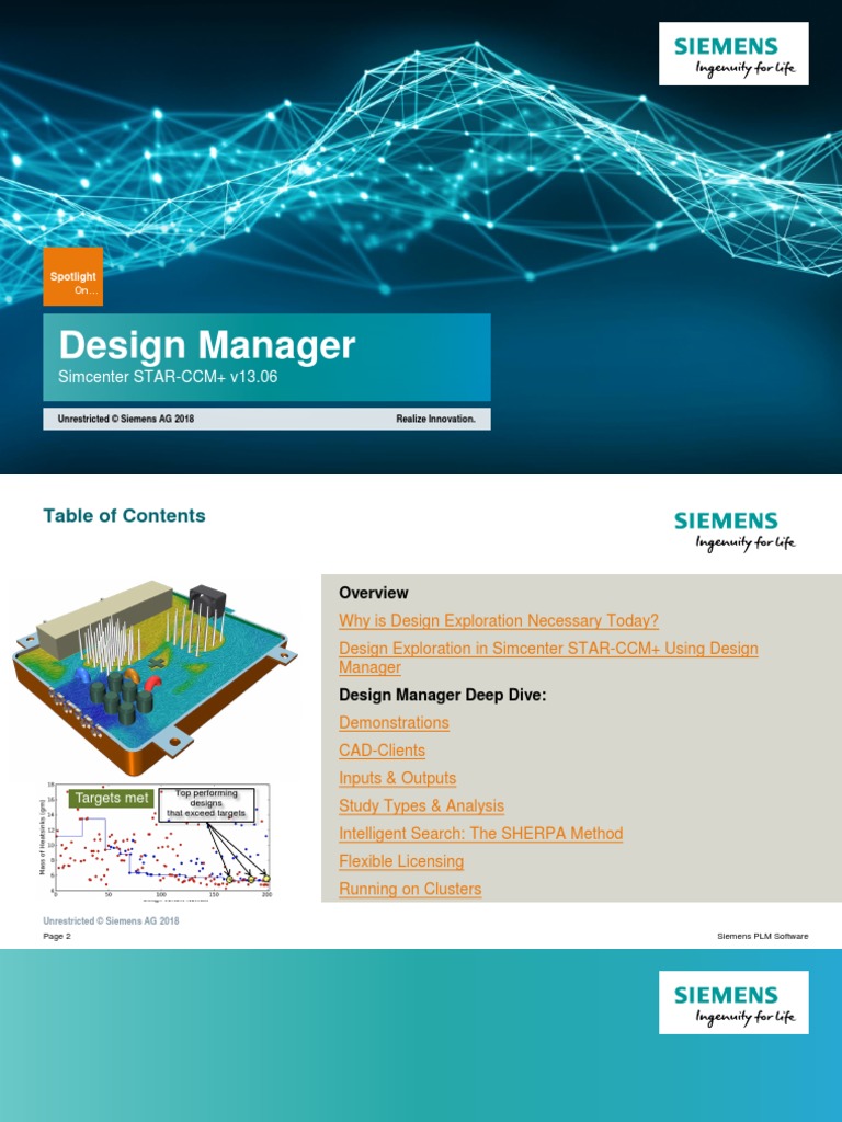 STAR CCM Design Manager Spotlight PDF | PDF | Product Lifecycle ...