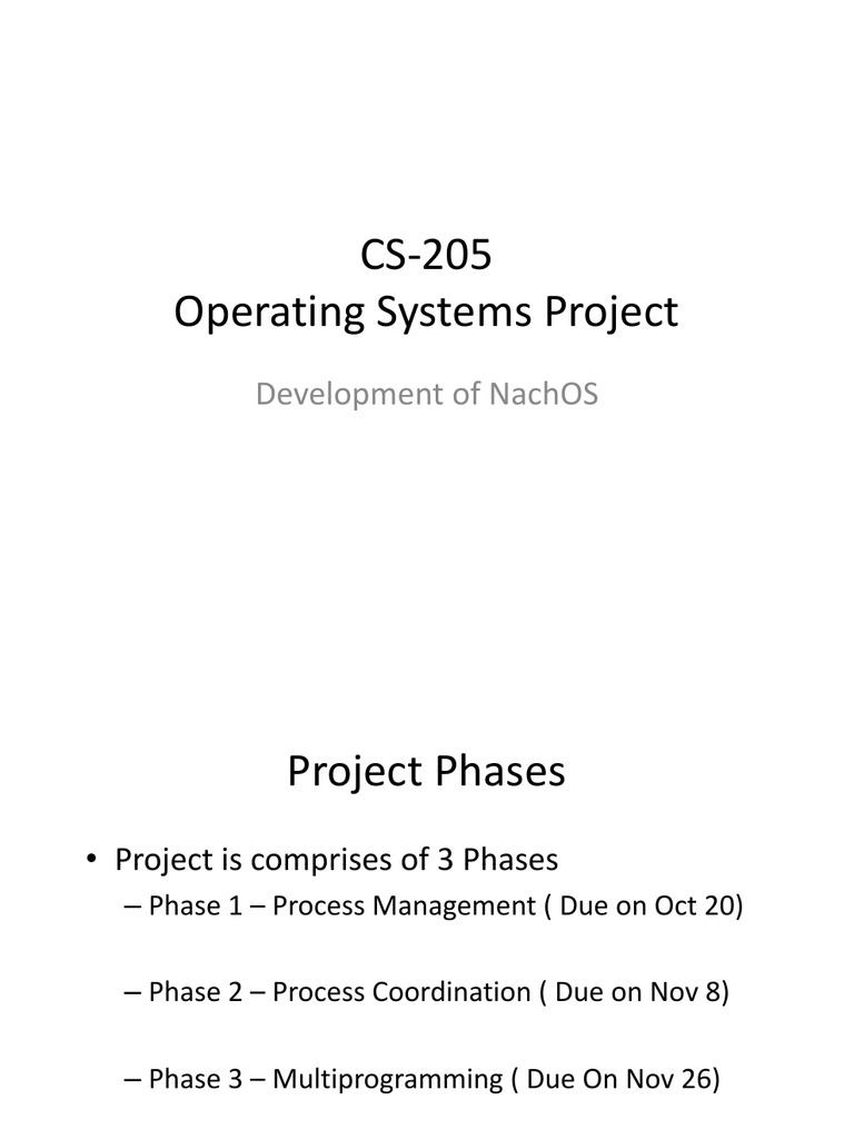 CS205 Project NachOS | PDF | Scheduling (Computing) | Thread (Computing)