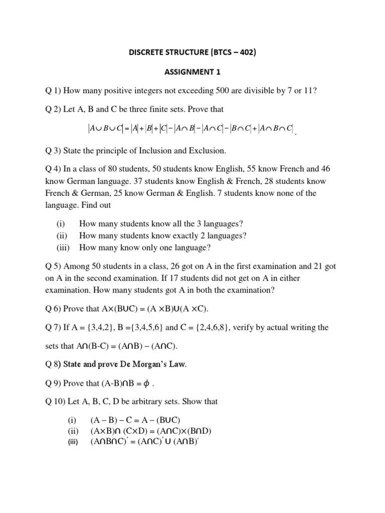 Discrete Structure | PDF