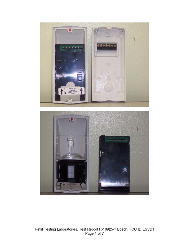 Retlif Testing Laboratories, Test Report R-10925-1 Bosch, FCC ID ESVD1 ...