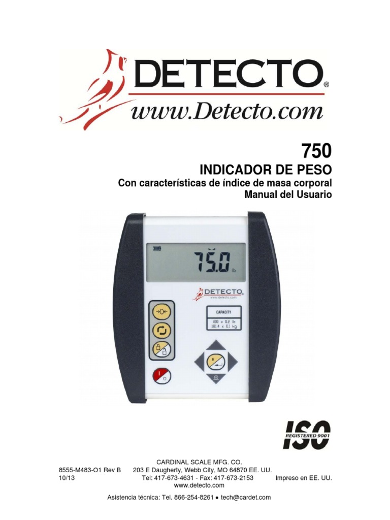 SPANISH - 750 - Serial Pesa Tallimetro Detecto | PDF | Balanza ...
