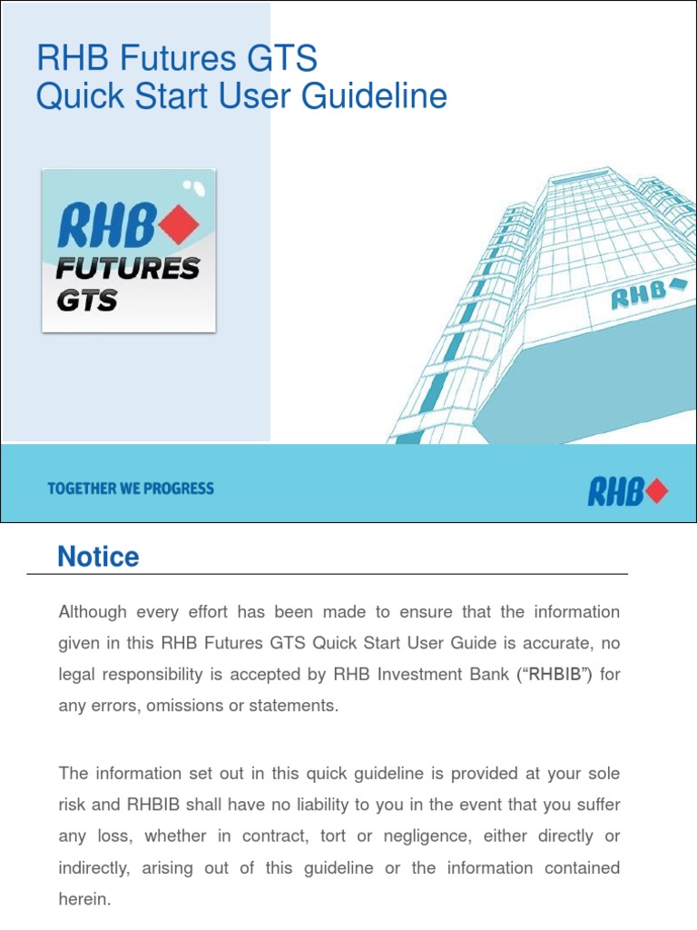 RHB-Futures-GTS-Desktop App-UserGuide PDF | PDF | Order (Exchange ...