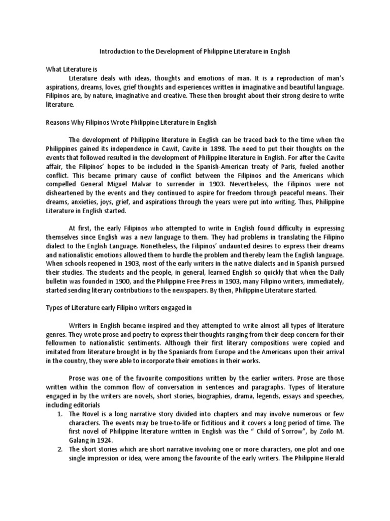 Development of Philippine Literature in English | Lyric Poetry | Poetry