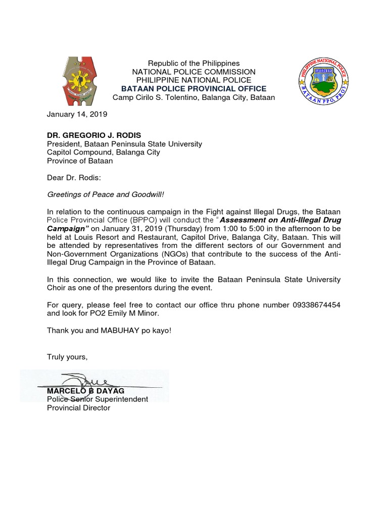 Letter For BPSU | PDF