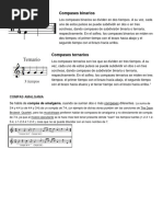 Compases Binarios y Ternarios 7B | PDF | Ritmo | Musicología