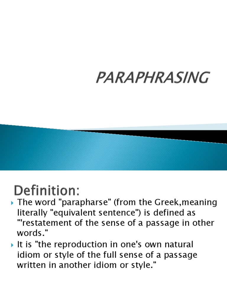 Paraphrasing | PDF | Translations | Poetry