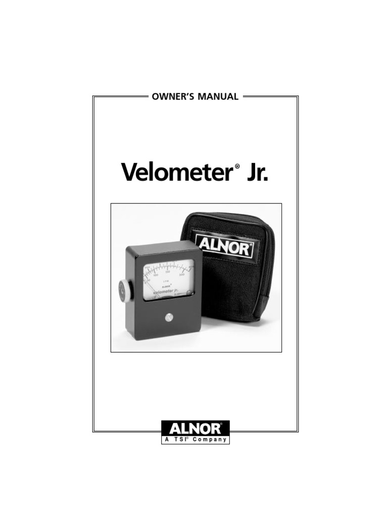 Velometer JR.: Owner'S Manual | PDF | Calibration