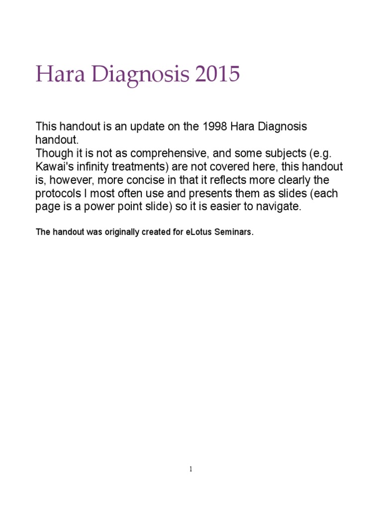 Hara Diagnosis 2015 PDF | PDF | Thyroid | Hypothyroidism