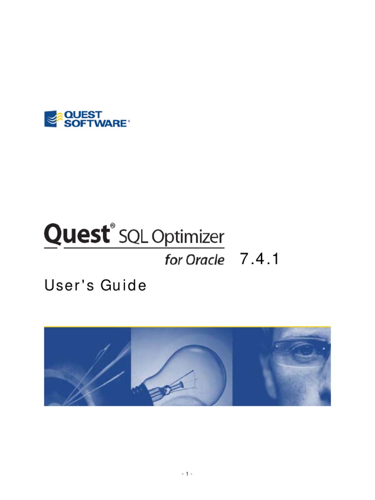 QuestSQLOptimizerForOracle UserGuide PDF | PDF | Oracle Database ...