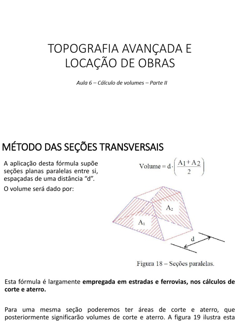 Aula 6 - Cálculo de Volumes - Parte II | PDF | Métodos e Materiais de ...