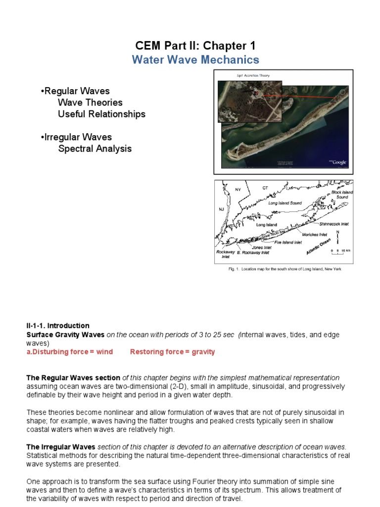 Water Wave Mechanics - CH 1 - CEM Part II | PDF | Wavelength | Waves
