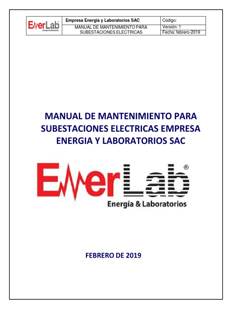 Manual de Mantenimiento para Subestaciones PDF | PDF | Seguridad y salud ocupacional | Transformador