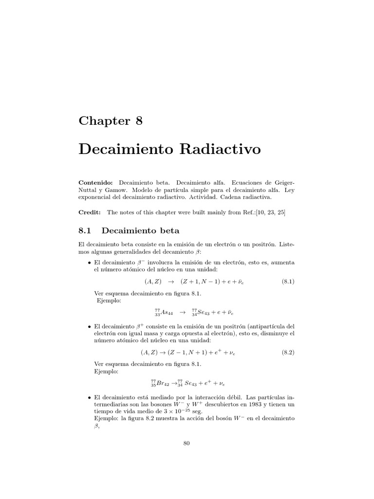 Decaimiento Radiactivo: Beta y Alfa | PDF | Desintegración radioactiva ...