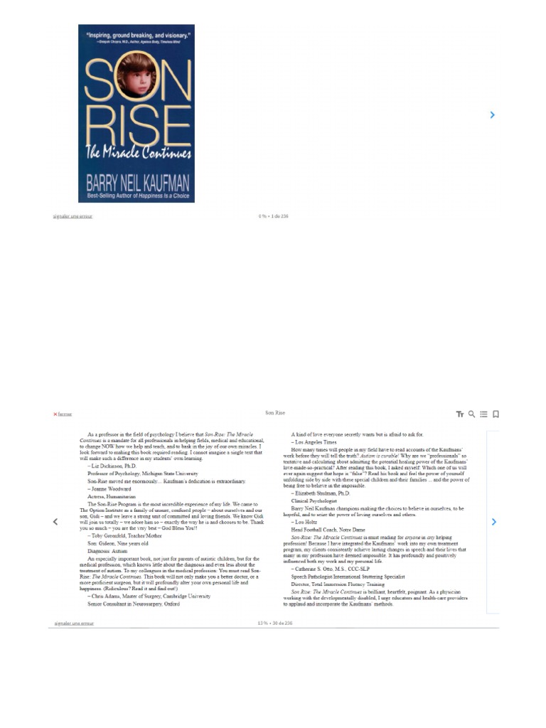 SON RISE, The Miracle Continues | PDF