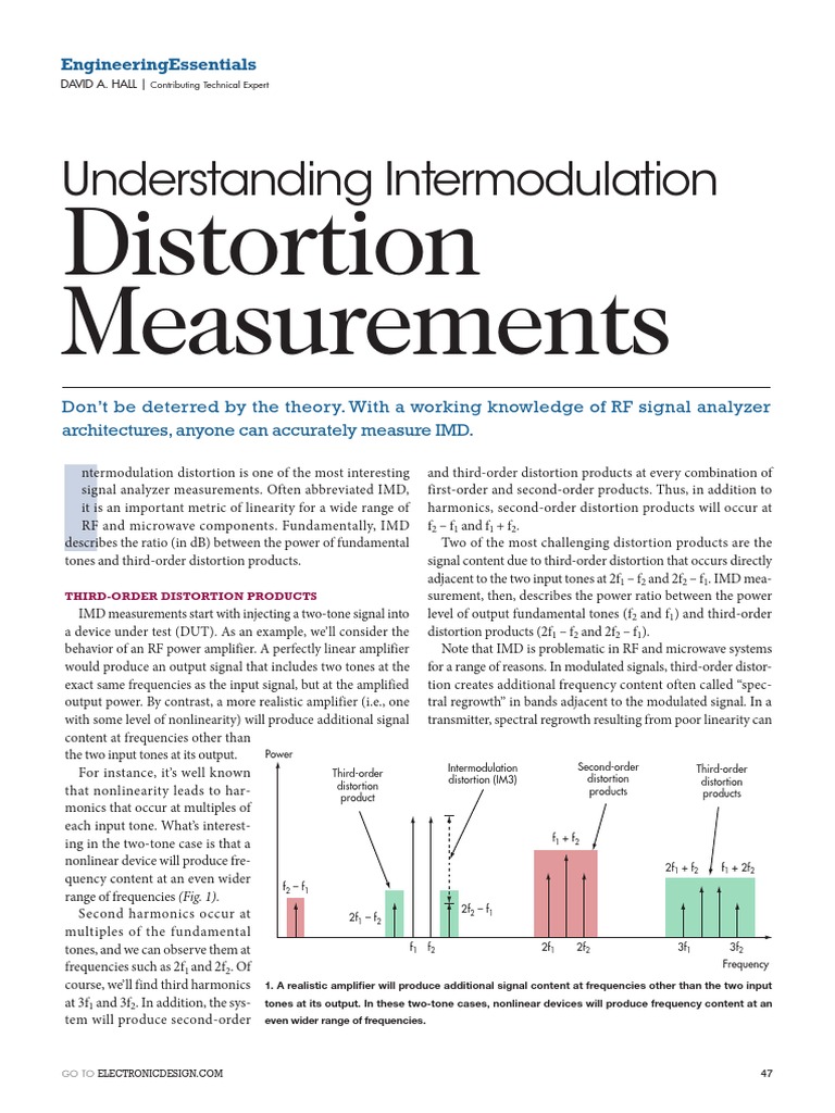 Intermodulation Distortion Measurements PDF | PDF | Distortion | Radio ...