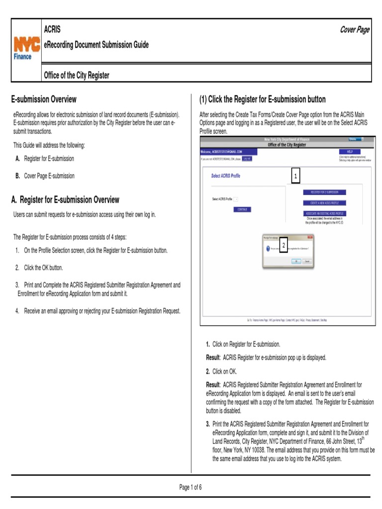 Erecording Submission Cards | PDF | Tab (Gui) | Payments