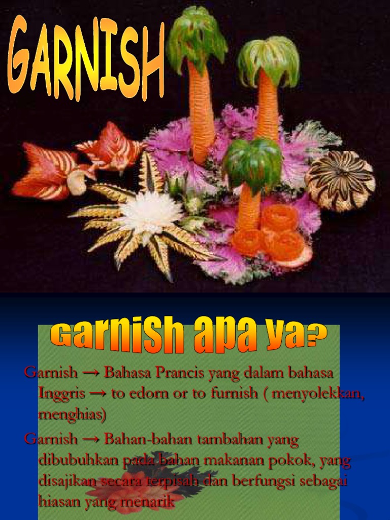 Jenis dan Teknik Garnish Makanan | PDF
