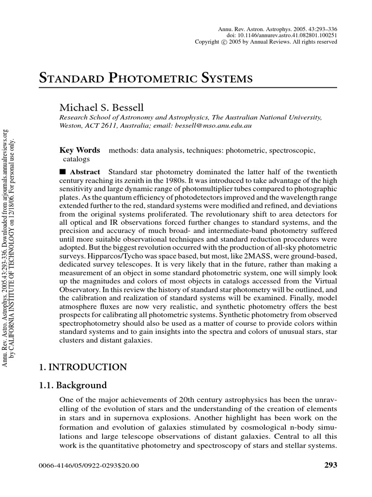 Photometric Systems | Download Free PDF | Stars | Observational Astronomy