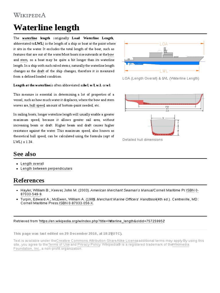 Waterline Length | PDF | History