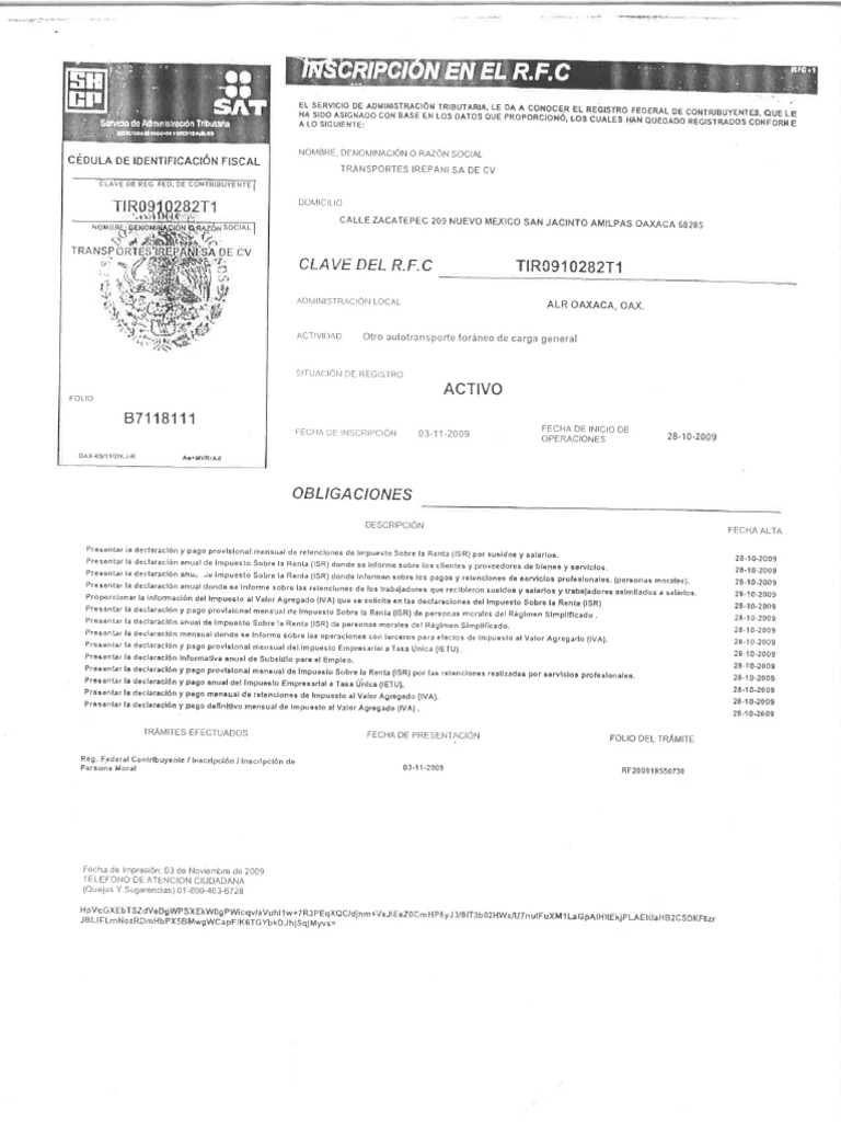 RFC Ejemplo | PDF