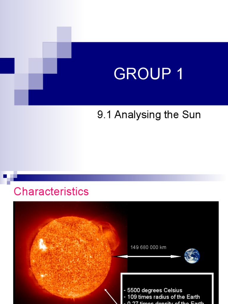 Group 1: 9.1 Analysing The Sun | PDF | Science & Mathematics | Young Adult